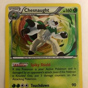 Pokemon | Toys | Pokemon Chesnaught 24 Holographic Trading Card | Poshmark